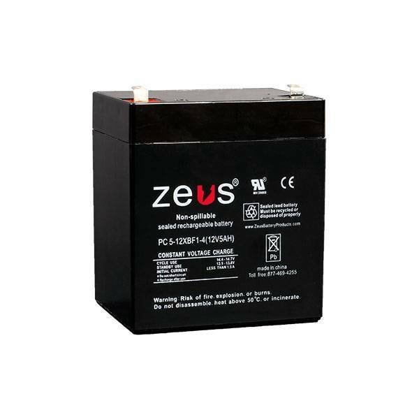 Zeus Battery Products 4Ah 12V F1 Sealed Lead Acid Battery PC5-12XBF1 | Zoro
