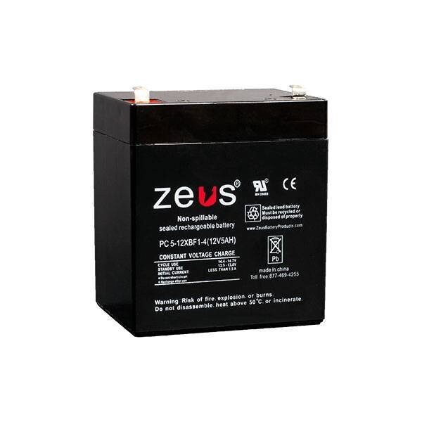 Zeus Battery Products 4Ah 12V F1 Sealed Lead Acid Battery PC5-12XBF1 | Zoro