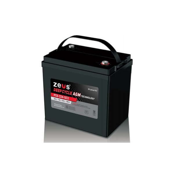 Zeus Battery Products 224AH 6V DEEP CYCLE SEALED LEAD ACID BATTERY PC6 ...