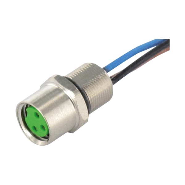 Murrelektronik M8 FEMALE FLANGE PLUG A CODED FRONT MOUNT, PP-wires 3x0 ...