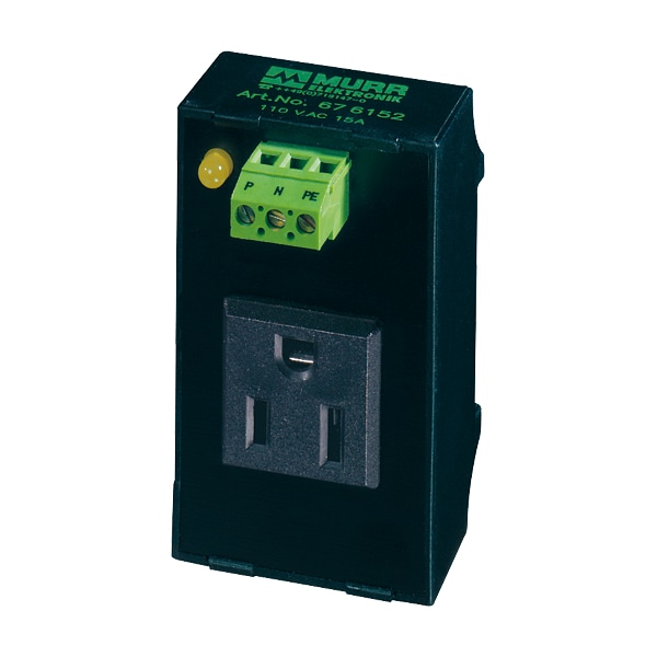 Murrelektronik MSVD POWER SOCKET NEMA WITH LED, Mounting rail 676152 | Zoro