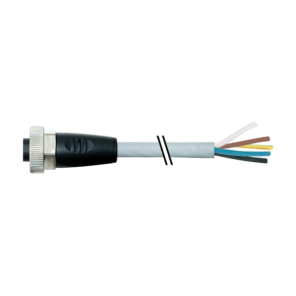 Murr Elektronik 7/8" female 0° with cable, PUR 5x1.5 gy UL/CSA+drag ...