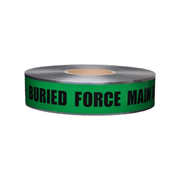 Presco Green Detectable Tape " Caution Buried Force Main Below", 12PK ...