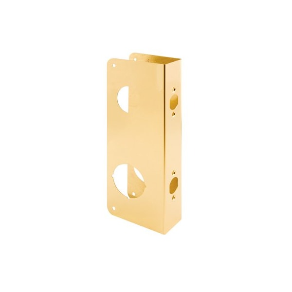 Prime-Line Brass Lock and Door Reinforcement Plate for 1-3/4 In. Thick ...