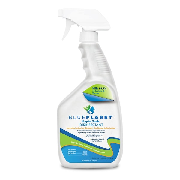 Intercon Chemical Blue Planet Disinfectant 32oz., Clear, 12 PK FCL50-DH ...