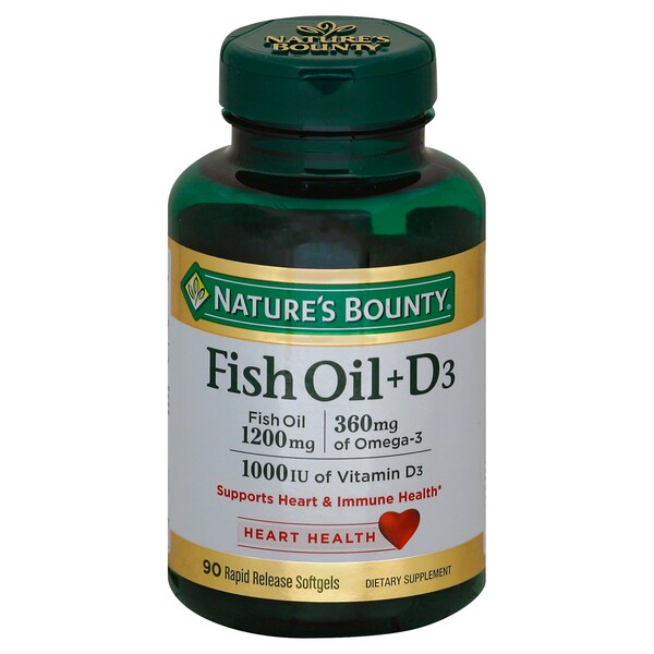Natures Bounty Nature'S Bounty Grade Fish Oil + D 1000Mg 245224 | Zoro