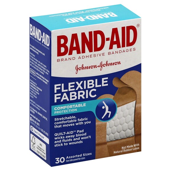 Band-Aid Flexible Fabric Assorted Sizes Adhesive Bandages 585653 | Zoro