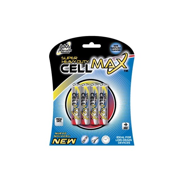 Cellmax AAA SUPER HEAVY DUTY BLISTER OF 4 CM-R03P-BP4B | Zoro