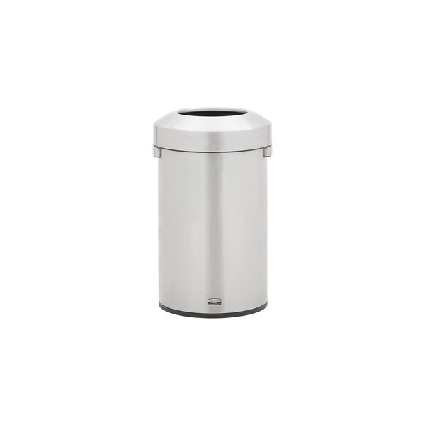 Rubbermaid Bin, Wst, Refine, Rnd, 15G, Ss RCP2147583 | Zoro
