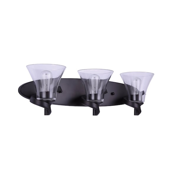 Canarm 3Lt Orb Clear Vanity Light IVL587A03ORB-C | Zoro