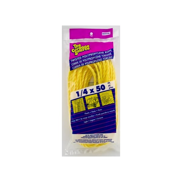 Cordage Source 1/4 X 50 POLYPRO 3-STRAND TWIST 360YP-WA | Zoro