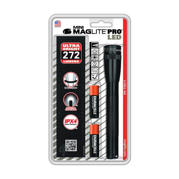 Maglite FLASHLIGHT LED 2AAA BK PRO MINI SP2P01H | Zoro