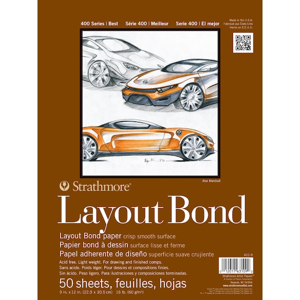 Strathmore 400 Series Layout Bond - 11X14 411-11-1 | Zoro