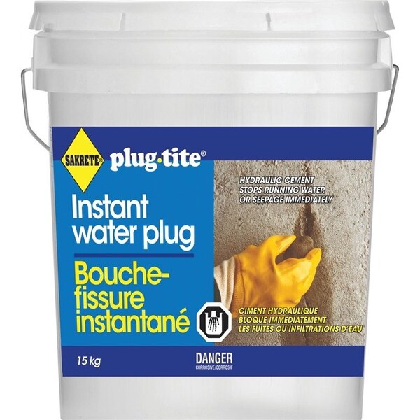 King Packaged Materials Sakrete Plug-Tite Cement, Gray, Powder, 15 kg ...