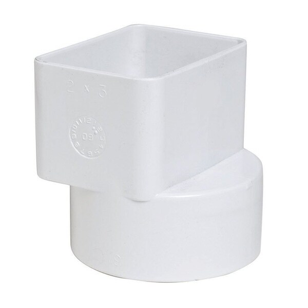 Plastic Trends Adptrdnsptflush 2X3X3Pvc 9P03 | Zoro