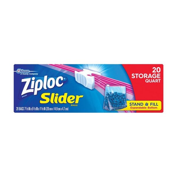 Sc Johnson 20Ct Qt Slider Stor Bag 02150 | Zoro