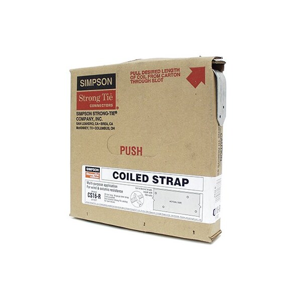 Simpson Strong-Tie 25' 16Ga Coiled Strap CS16-R | Zoro
