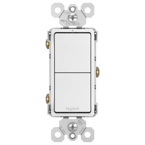 Pass & Seymour 15A Wht 2Sp Deco Switch RCD11WCC6 | Zoro