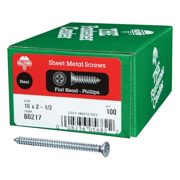 Hillman Wood Screw, #10, 2-1/2 in 80217 | Zoro
