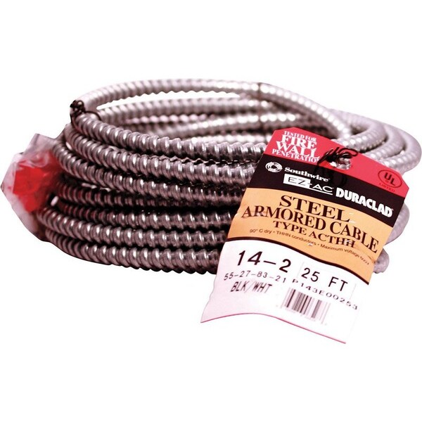 Southwire Cable Armored Steel 14/2 25Ft 55278321 | Zoro