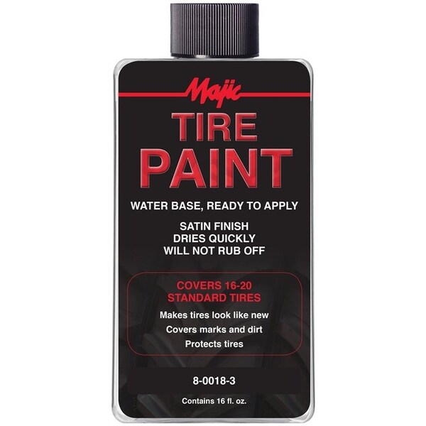 Majic Paints Paint Tire Black Pint 8-0018-3 | Zoro