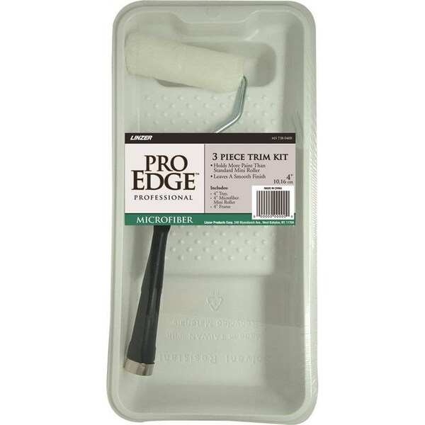 Linzer Roller/Tray Microfiber 4In Set MS 738 | Zoro