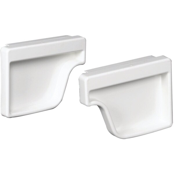 Amerimax Home Products Gutter End Cap Set White Vinyl M0611 | Zoro