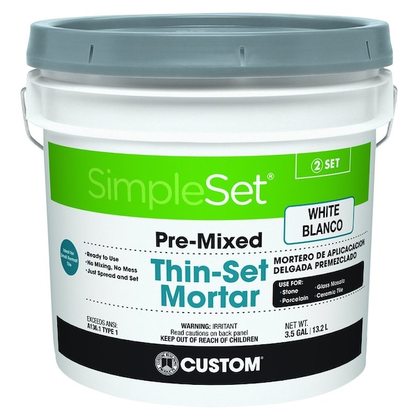 Custom Building Products Mortar Thinset Premx Wht 3.5G STTSW3 | Zoro