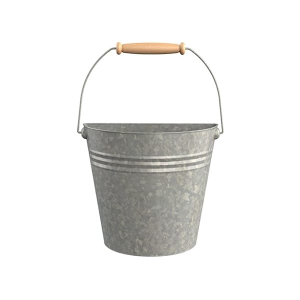 Panacea 83-220 WALL PLANTER HALF BUCKET AGED GALVANIZED 83220 | Zoro