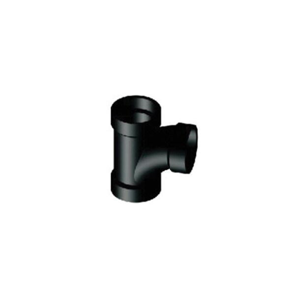 Lesso America Lesso US Sanitary Pipe Tee, 1-1/2 in, Hub, ABS, Black ...