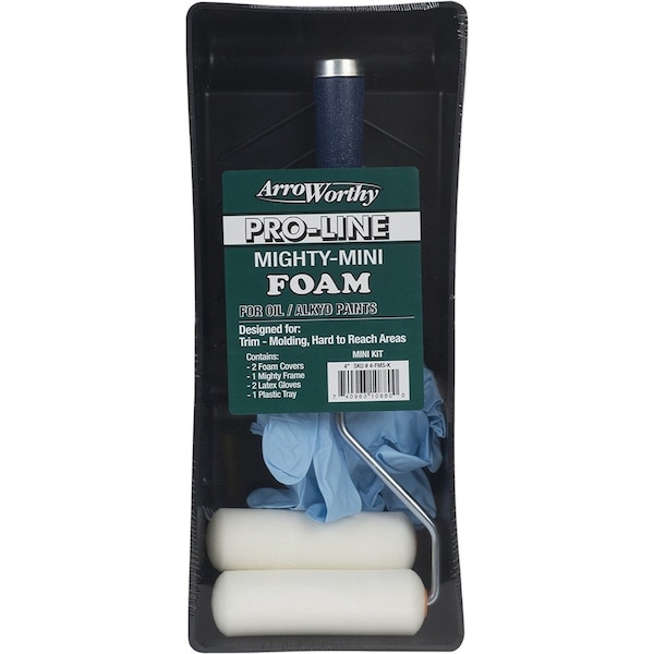 Arroworthy 4 in. Mini Foam Mini Roller Kit 4-FMS-K | Zoro