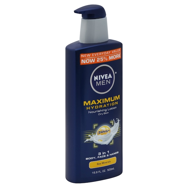 Nivea Men Maximum Hydration 3in1 Nourishing Lotion-Body, hands, face ...