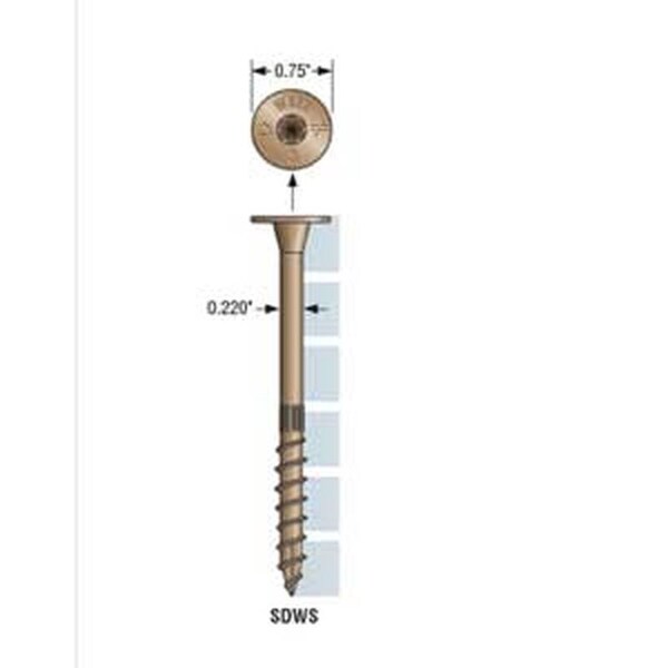 Simpson Strong-Tie Strong-Drive Structural 6 Lobe Drive Wood Screw ...