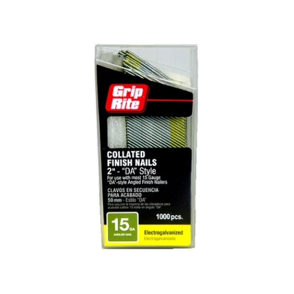 Grip-Rite Pneumatic Nail, 1-1/2 in L, 15 ga, Electro Galvanized ...