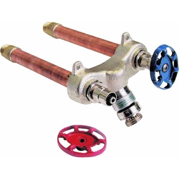 Arrowhead Hot And Cold Anti-Siphon Frost-Proof Wall Hydrant 496BFP08LD ...