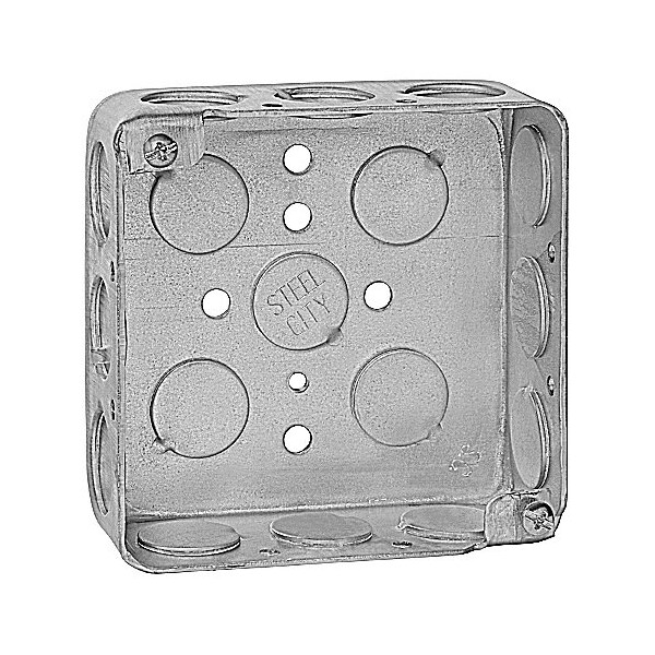 Steel City Electrical Box, 21 cu in, Square Box Type, Steel, Square ...
