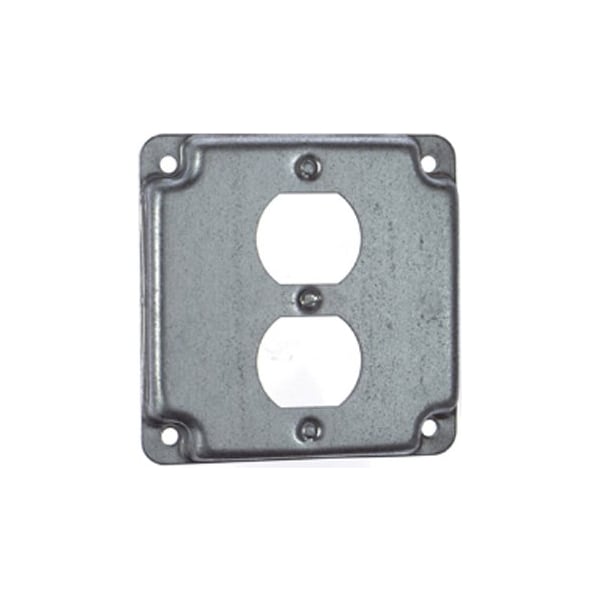 Abb Electrical Box Cover, Square, Steel, Duplex Receptacle Cover Phased ...