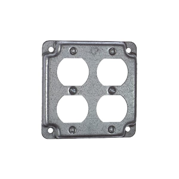 Abb Electrical Box Cover, Square, Steel, Receptacle Cover RS 8 | Zoro