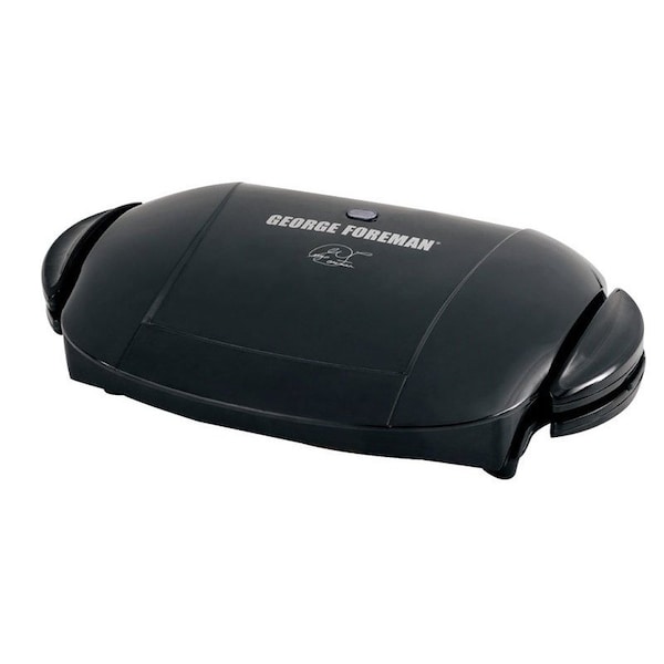 George Foreman Plate and Panini Grill, 6 in W Cooking Surface, 12 in D ...
