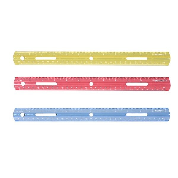 Acme United RULER, PLASTIC, DURABLE, 12 in. ACM10526 | Zoro