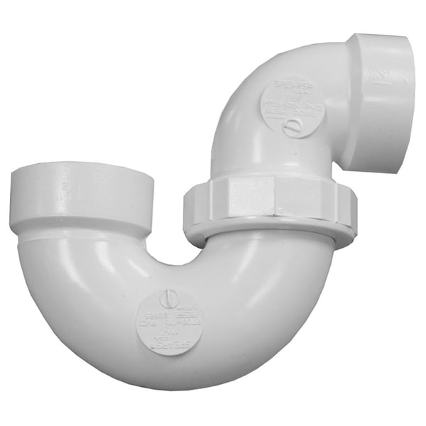 Jones Stephens 2 in. PVC P-Trap with Union PPT320 | Zoro