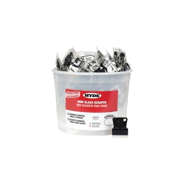 Hyde Mfg Hyde Mini Glass Scraper Uncarded Bucket, 100PK 49515 | Zoro