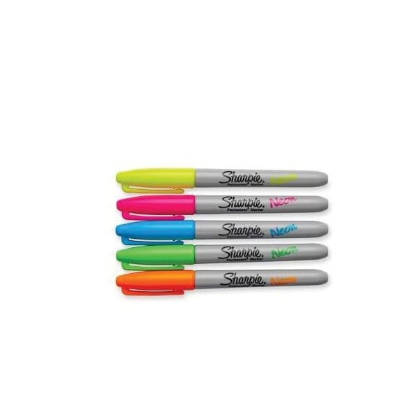Sharpie Neon Fine Point Permanent Marker Open Stock-Yellow 1860445 | Zoro