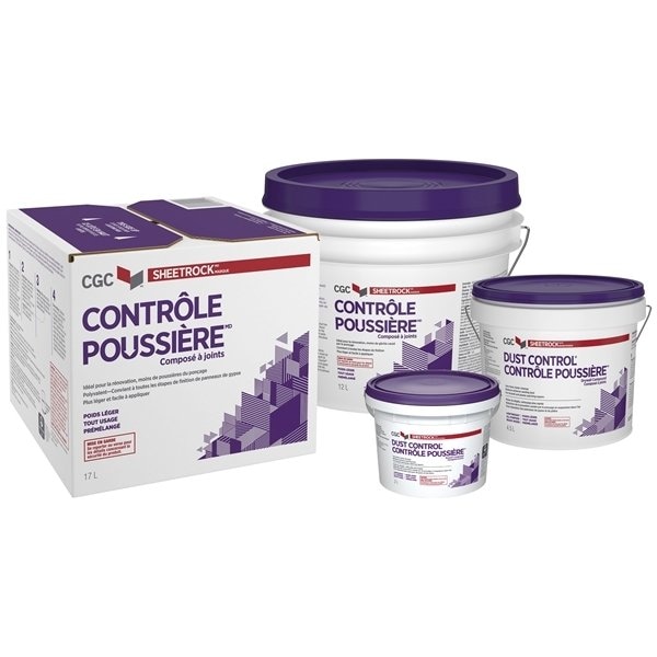 Canadian Gypsum Sheetrock Dust Control Drywall Compound, Paste, Off ...
