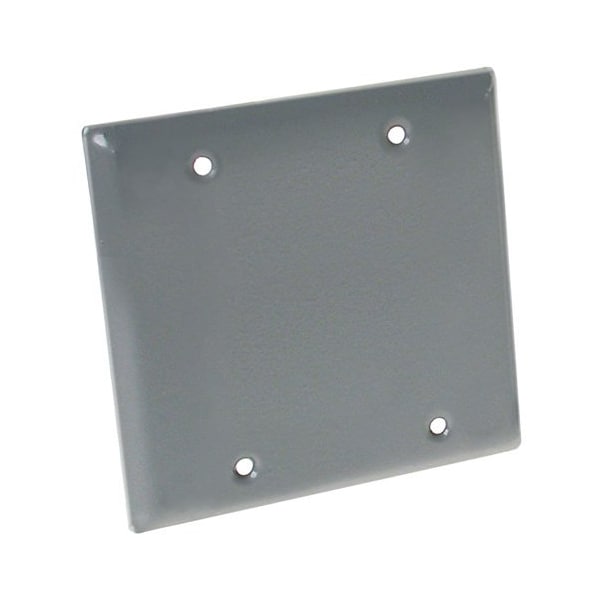Teddico/Bwf Electrical Box Cover, 2 Gangs, Blank Cover BC-2V | Zoro