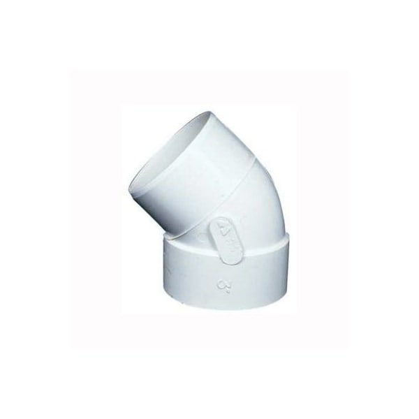 Ipex Ell Pp 45deg Pvc 4in Hxspg 040404 | Zoro