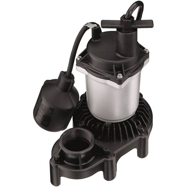Pentair Simer Sump Pump, 1-Phase, 3.9 A, 115 V, .25 Hp, 1-1/2 In Outlet ...