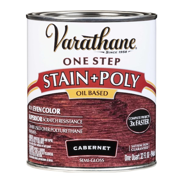 Rust-Oleum STAIN POLY QT CABERNET 225248H | Zoro