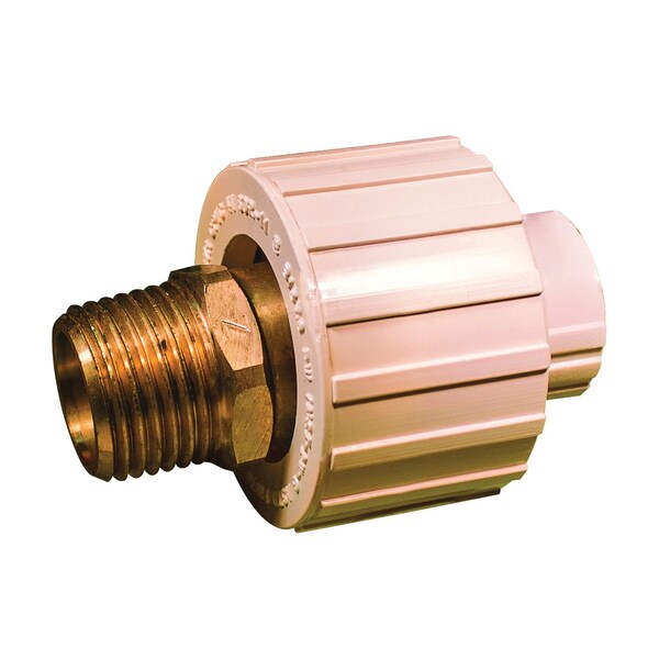 Genova NIBCO T00320D Transition Pipe Union, 1/2 in, Slip x MIP, Brass ...