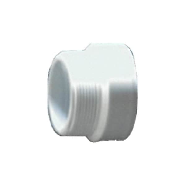 Genova Canplas 192871 Pipe Adapter, 1-1/2 in, MNPT x Hub, PVC, White ...